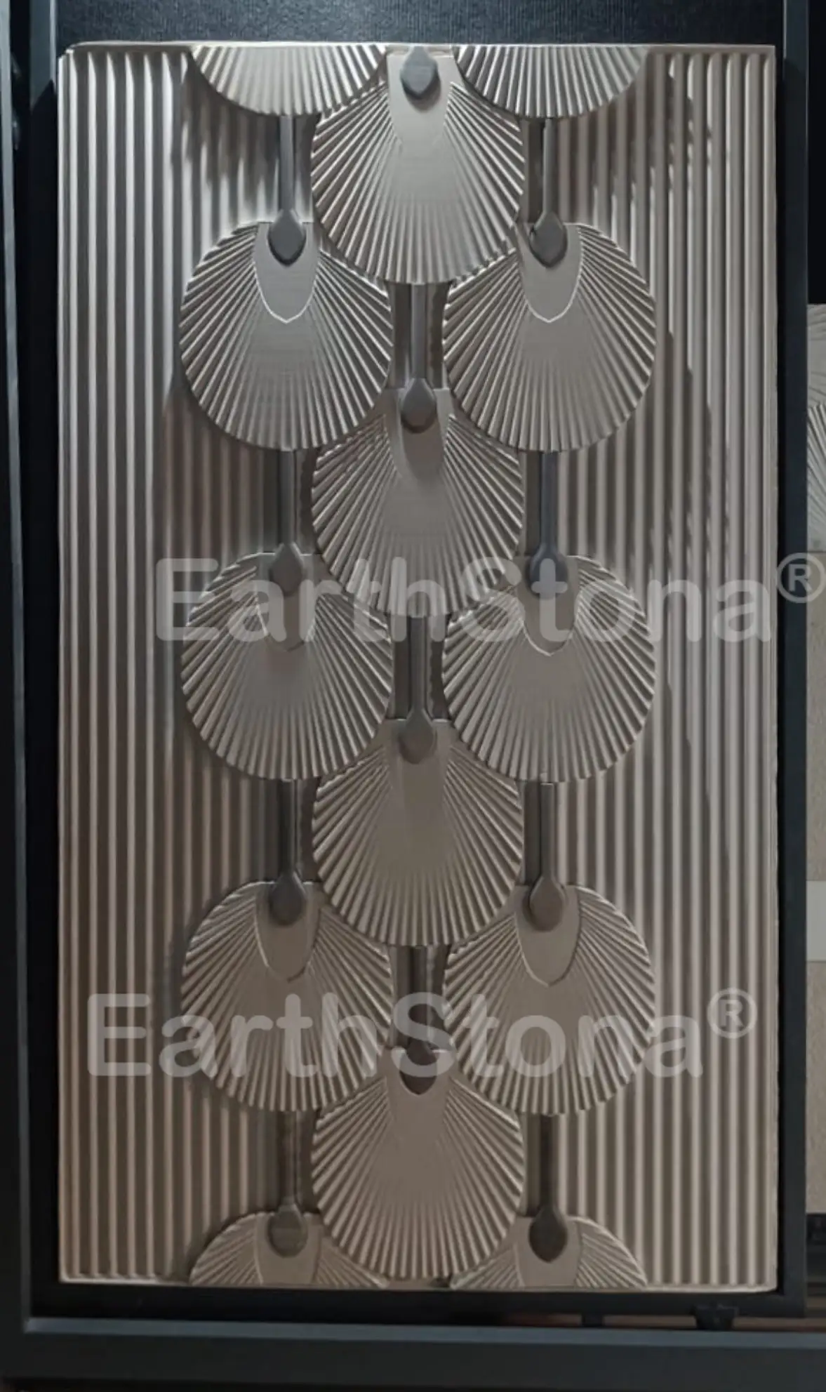 Flute & Fan Design for Double Height Elevation Wall Carving | EarthStona