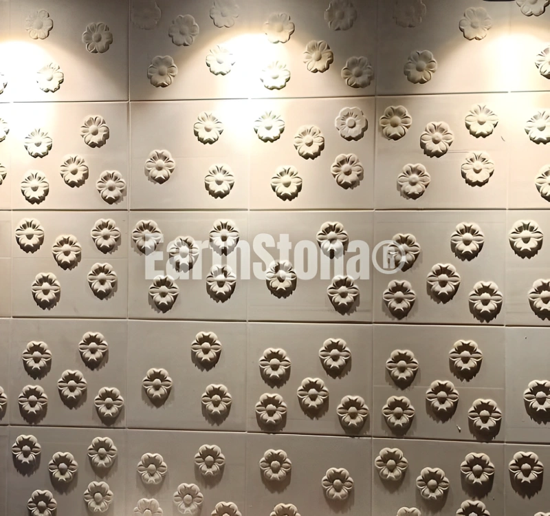 3D Round Natural Stone Wall Carving | EarthStona